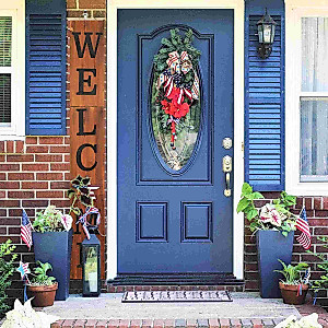 72in Outdoor Welcome Sign for Front Porch Decor, Interchangeable Seasonal Icons Vertical Welcome Sign, Modern Farmhouse Decor for The Home, Wooden Welcome Sign Rustic Brown (9.5" W x 72" H)