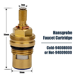 Cold Faucet Cartridge for hansgrohe cold Widespread Kitchen Faucet Parts 1-inch Replacement Part in 94008000(BLUE)