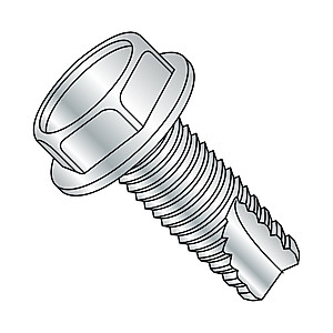 Small Parts 31103W Steel Thread Cutting Screw, Zinc Plated Finish, Hex Washer Head, Type 23, 5/16"-18 Thread Size, 5/8" Length (Pack of 10)