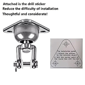 ZGCY Heavy Duty, Stainless Steel Swing Hanger of Round Shape 360° Rotation +30° Swing, Gym Hanging sandbags, Yoga, air Dance, Rotating Tires, Rotating Pendulum Hanging Items