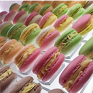2 Pcs Clear Acrylic Macaron Cake Stand Pick Cookies Display Tray Cake Stand Dessert Display Stand for Wedding Baby Shower Birthday Party Candy Decorative(Capacity:6 & 10)