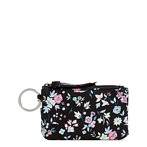 Vera Bradley Women's Cotton Deluxe Zip Id Case Wallet With Rfid Protection, Botanical Ditsy, One Size