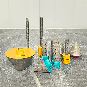 GYTYCATAH Diamond Mortar Raking Bits 5/16" x 4" for Old Mortar Brick Concrete Stone Removal, 5/8"-11 Threads Diamond Mortar Router (Blue)