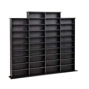 Prepac Quad Width Wall 32 tier Storage Cabinet, Black