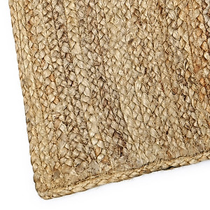 REDEARTH Rectangular Area Rug - Hand Woven Braided 100% Natural Jute - Artisan Made Boho Jute Rugs for Bedroom - Kitchen - Living Room - Farmhouse - Aesthetic Home Decor (8'x10' - Natural)