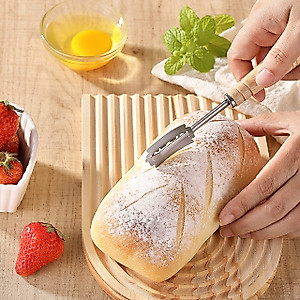 Lccowot Bread Lame, Stainless Steel Bread Lame Dough Scoring Tool, Premium Sourdough Scoring Tool, Bread Scorer with 10 Razor Blades