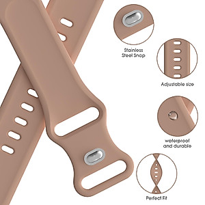 Ron json Silicone Sport Band Compatible with Apple Watch Band Ultra 2/Ultra SE Series 9/8/7/6/5/4/3/2/1 38mm 40mm 41mm 42mm 44mm 45mm 49mm Women Men