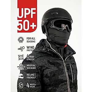 GOT Sports UPF 50+ Balaclava Ski Mask - Windproof Balaclava for Cold Weather Men Women - Snowboard, Motorcycle Sheisty Mask (Black)