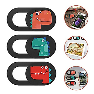 SOLUSTRE Camera Slider 3Pcs Laptop Camera Cover Slide Cartoon Webcam Cover Phone Camera Cover Computer Camera Cover Your Privacy and Computers Laptops