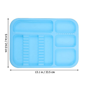 Plastic Dental Trays Instrument Trays Dental Instrument Set Plastic Serving Fruit Storage Trays Dentist Tools Kit Blue Pink Green