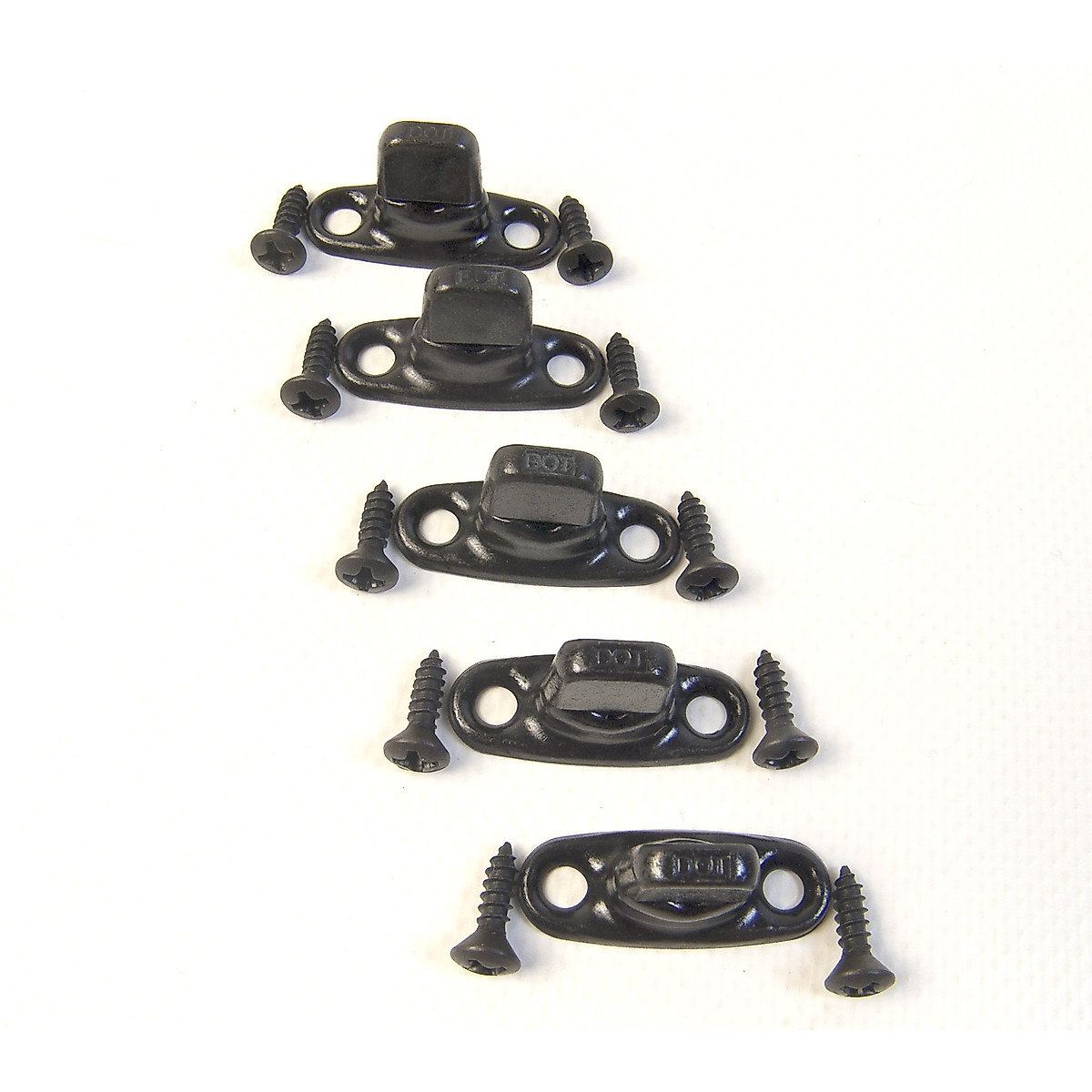 Common Sense Fasteners, Turn Button w/ #6 1/2" Inch Mounting Screws, Black Oxide, (Government Black) 5 Piece