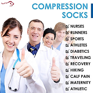 ZAYAAN HEALTH Dots & Stripes Compression Socks for Women (12-15 mm/Hg) | Circulation Socks for Muscle Recovery, Nurses, Running, Athletics, Cycling – Pink/Lilac