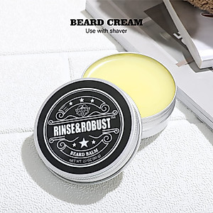 Rinse & Robust Beard Kit Beard Care Grooming for Men Beard Travel Set Christmas Gift Travelling Bag for Men