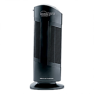 ENVION CA200 Ionic Pro Medium Room Silent Compact Tower Air Purifier with High and Low Settings, Removes Pollen, Smoke, and Irritant Particles, Black