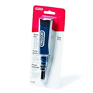 Oregon Grease Gun for Chainsaws, Pre Loaded All Purpose Lubricant, Easy Refill, Universal for Most Makes/Models of Saw Chains and Cutters (26365), Black