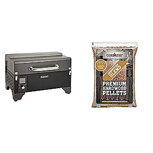 Cuisinart CPG-256 Portable Wood Pellet Grill and Smoker, Black and Dark Gray & Camp Chef Competition Blend BBQ Pellets, Hardwood Pellets for Grill, Smoke, Bake, Roast, Braise and BBQ, 20 lb. Bag