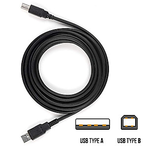 IPAX Premium Series 10Ft USB Printer Cable Compatible with Canon Pixma HP Deskjet Envy Laserjet Officejet Samsung Xerox Zebra