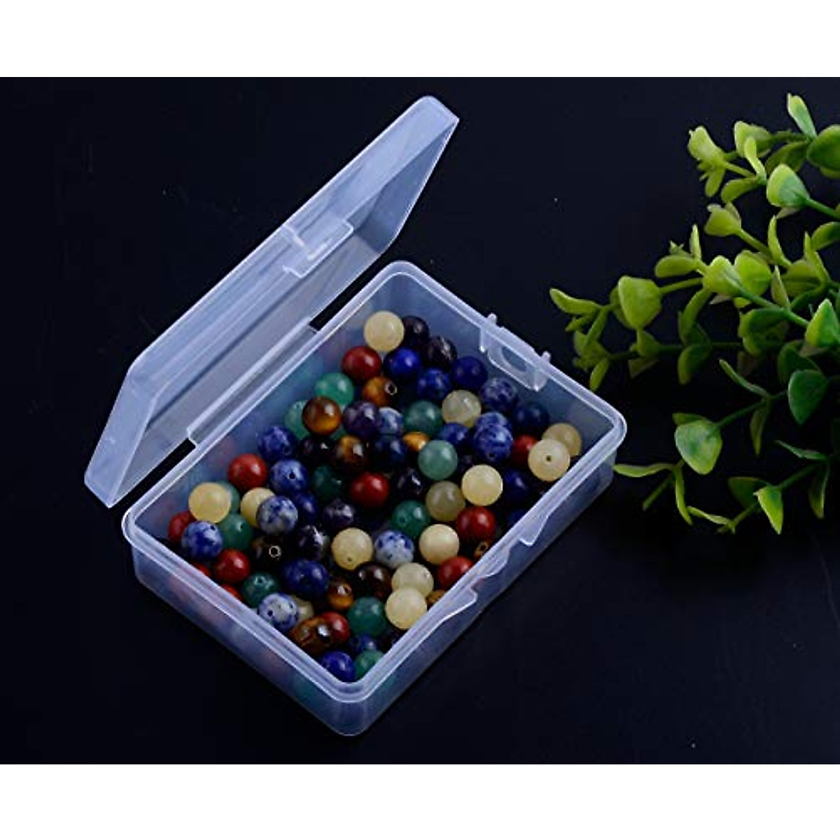 7 Chakra Natural Stone Beads Mixed 100pcs 8mm Round Genuine Real Stone Beading Loose Gemstone Amethyse Color DIY Smooth Beads for Bracelet Necklace Earrings Jewelry Making (7 Chakra Stone, 8mm)