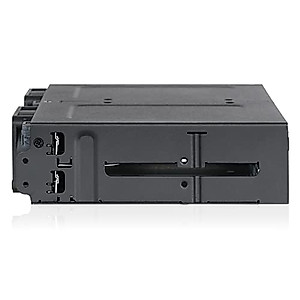 ICY DOCK ToughArmor MB699VP-B V3-4X U.2 NVMe PCIe 4.0 SSD to SFF-8612 OCuLink (According to SFF-9402 Rev 1.1) Removable Frame Metal Black (Compatible with Tri-Mode Cards)