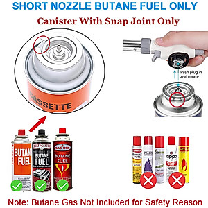 Butane Torch Kitchen Blow Lighter - Culinary Torches Chef Cooking Professional Adjustable Flame with Reverse Use for Creme, Brulee, BBQ, Baking, Jewelry by FunOwlet (Butane Fuel Not Included)