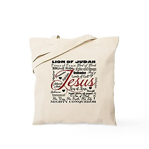 CafePress The Name Of Jesus Tote Bag Natural Canvas Tote Bag, Reusable Shopping Bag