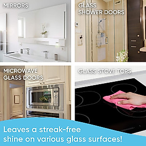 Windex Ammonia-Free Glass Cleaner, Crystal Rain Scent, Spray Bottle, 32 fl oz