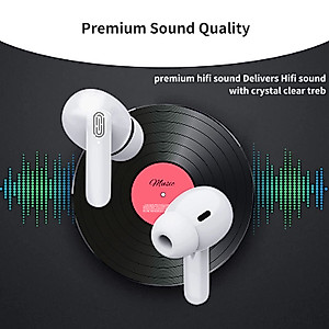 Wireless Earbuds Bluetooth 5.0 Headphones Noise Canceling Ear Buds Earphone with Charging Case 3D Stereo Auto Pairing Built-in Mic 24H Play Time Bluetooth Earplugs for iOS Android
