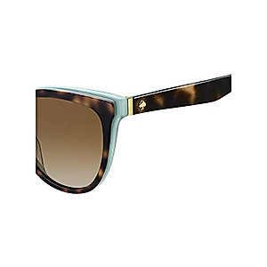 Kate Spade New York Women's Daesha/S Polarized Cat Eye Sunglasses, Havana Pattern Green, One Size