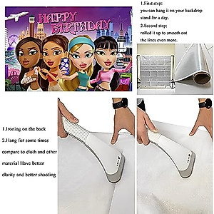 Brat Girl Background Birthday Decorations, Brat Girl Happy Birthday Banner Backdrop for Girls Birthday Party Supplies (5x3ft)