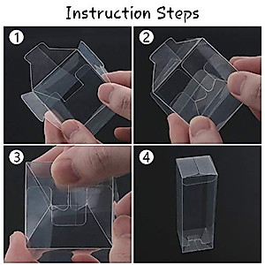 26 PCS Clear Gift Boxes Plastic Favor Boxes Transparent Cube Boxes PET Boxes for Wedding,Party,Baby Shower,Bridal Shower 2x2x6inch