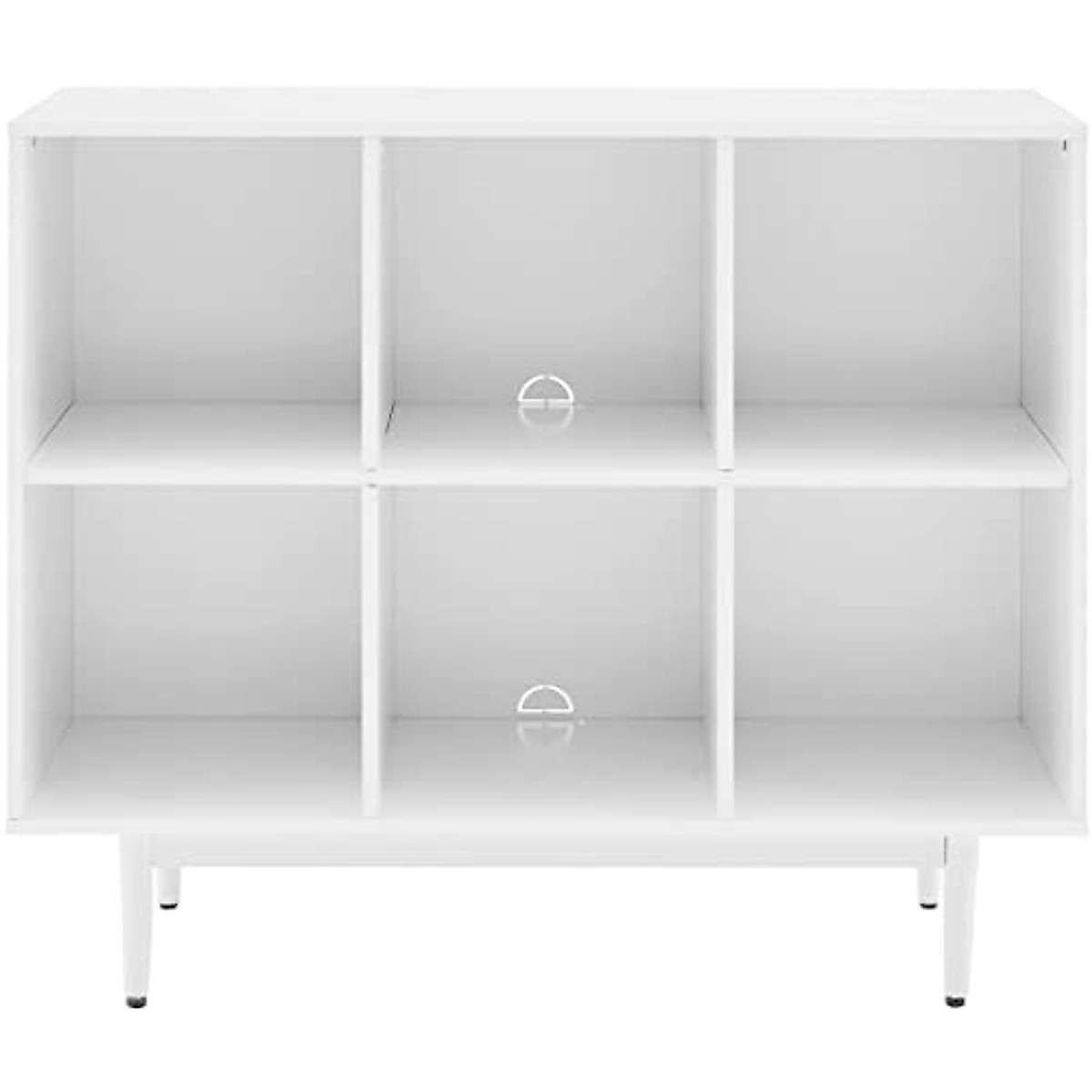 Crosley Furniture Liam Mid-Century 6-Cube Bookcase, White