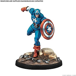 Marvel: Crisis Protocol Captain America & The Original Human Torch Character Pack - Unite Iconic Heroes! Tabletop Superhero Game, Ages 14+, 2 Players, 90 Minute Playtime, Made by Atomic Mass Games