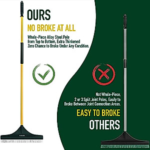 Bulunow Artificial Turf Rake, 55" Long Whole-Piece Pole No Broke Design - Garden Hand Broom Rake for Easy Quick Remove Leaves, Debris, Shrubs, Pet Hairs.. from Turf, Lawn, Synthetic Grass, Carpet