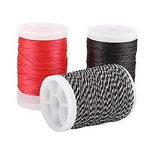 Dilwe Bow String Serving Thread, Nylon Fiber Spool Bow String Protective for Various Bows(Red)