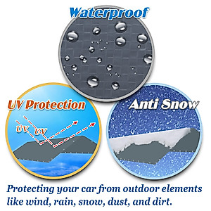 Strong Camel Carport Conopy Cover 10'x20' Replacement for Car Tent Outdoor Top Garage Shelter with Ball Bungees, Grey (Only Cover, Frame Not Included)