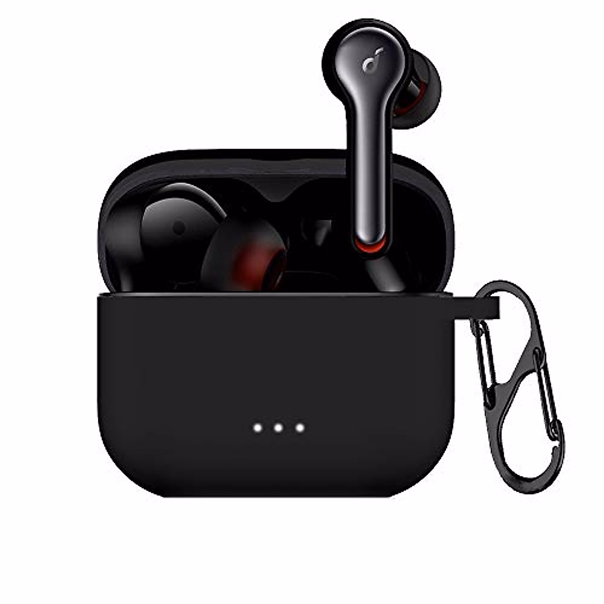 Ankersaila Case Compatible with Anker Liberty Air 2,Shock Drop Proof Soft Silicone Protections Case Cover (Black)