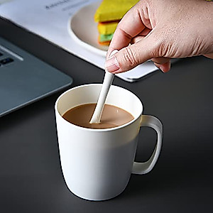 Kurala Coffee Mugs Set of 5, Plastic Coffee Cups Set, 10 Ounce Unbreakable Coffee Mug Plastic with Handle, 3 Basic Colors, Reusable Plastic Mug Dishwasher Safe