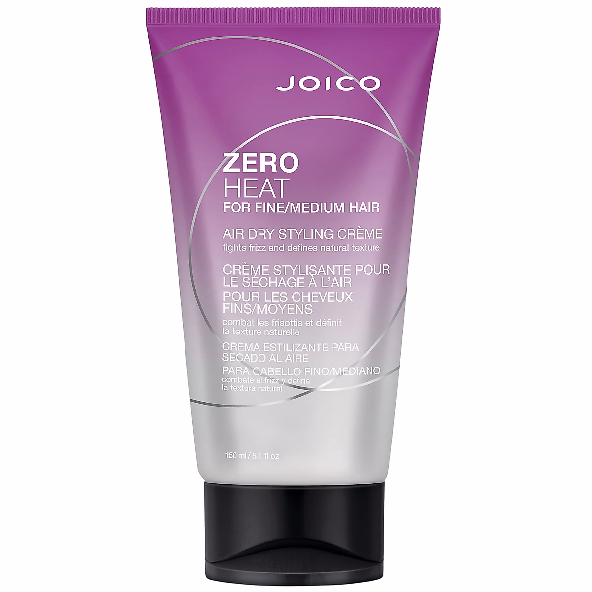 Joico Zero Heat Air Dry Styling Crème | For Fine to Medium Hair | 24 Hour Humidity Control | Tames Frizz & Enhances Texture | Boost Shine | Reduce Drying Time | 5.1 Fl Oz