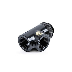 Bitspower T-Block Rotary Fitting, Matte Black