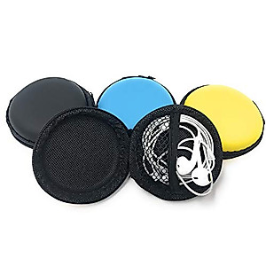 Bulk 12 Pack Hardshell Foam Protective Earphone Earbud Cases or Coin Purses - Zip Closure in 5 Awesome Colors