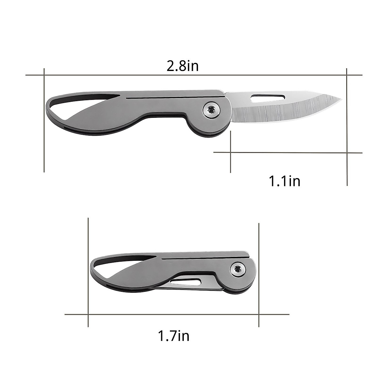 CHJIANAO Keychain Knife with Titanium Alloy,Pocket Knives & Folding Knives,Small Mini Pocket Knife for Men,Tiny EDC Knife,Cool Gadgets,Cute Key Accessory,Box Cutter,Package Opener