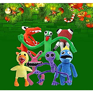 POPRORE 7PCS Rainbow Friends Plush Toys Rainbow Friends Stuffed Animal Plush Doll Toys for Fans and Friends Birthday Party Favor Gift for Holidays Birthday. (7 PCS)