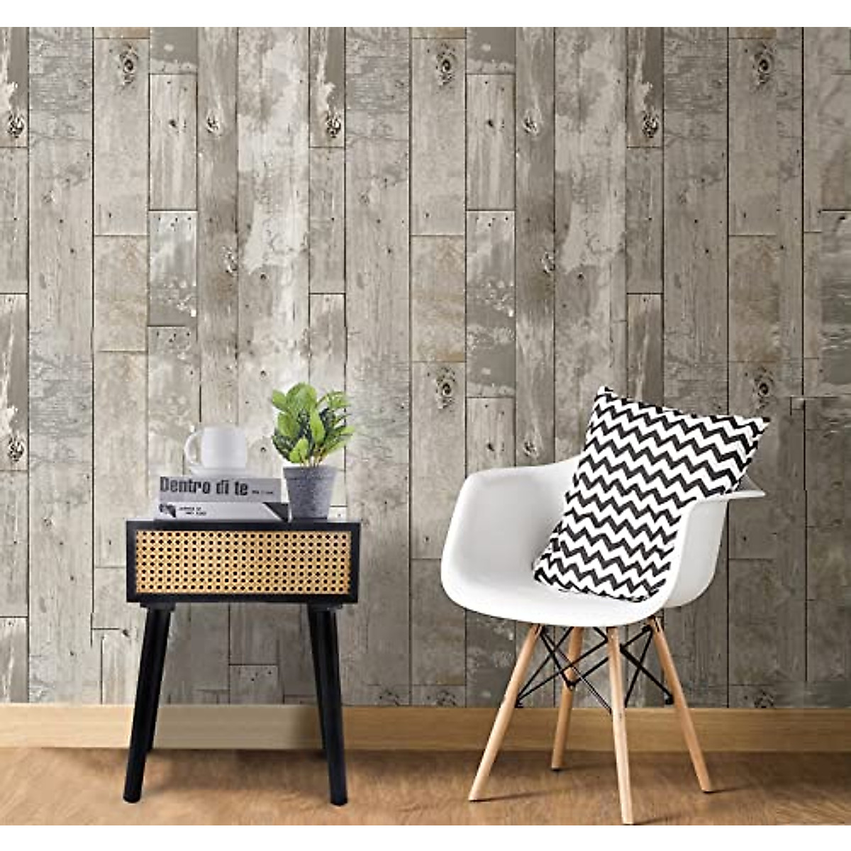 Rattan Nightstand, Small End Table with Storage (No Assembly Required), Black Side Tables Bedside Table Mid-Century Modern Style Coffee Table for Living Room Bedroom Balcony Office