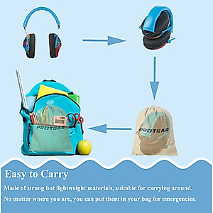 PROTEAR Kids Ear Protection Safety Ear Muffs, NRR 25dB Noise Reduction Children Earmuffs, Hearing Protectors for Sleeping, Studying, Airplane, Concerts, Fireworks-Sunset Glow