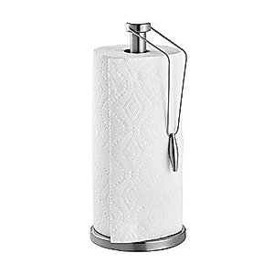 Alpine Countertop Paper Towel Holder Stand - Standing Paper Towel Holder Roll Dispenser for Kitchen Countertop & Bathroom (Steel- Arm)