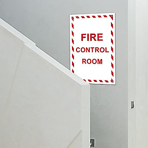 BannerBuzz Fire Control Room Sign with Graphic Aluminum Metal Safety Compliance Sign (24" W X 36" H)
