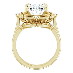 Solitaire Moissanite Engagement Ring Set, 4.25 CT Oval Cut Moissanite Diamond Bridal Wedding Ring Set for Women, Birthday Gifts for Love, VVS1 Colorless, 10K 14K 18K Solid Gold, 925 Silver