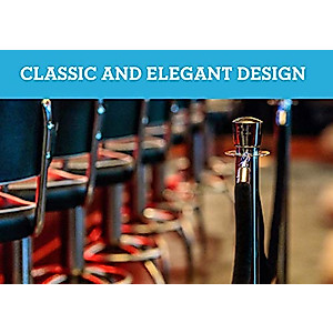 US Weight - U2140 Premier Chrome Post and Black Velvet Rope Crowd Control Stanchions