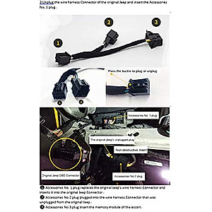 FURYENGRAVER Plug Play Engine Auto Start Stop Eliminator Cable for 2018-2023 Jeep Wrangler JL JLU Jeep Gladiator