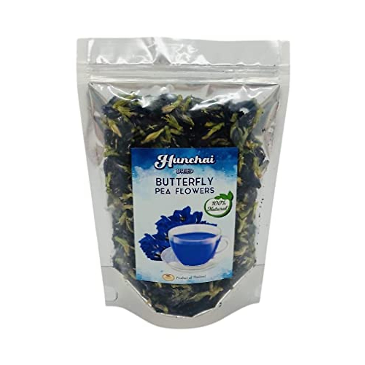 Butterfly Pea Flower Tea Butterfly Pea Tea Rich in Antioxidants Edible Dried Herbal Flowers for Blue & Purple Drinks and Food Coloring 100 g.